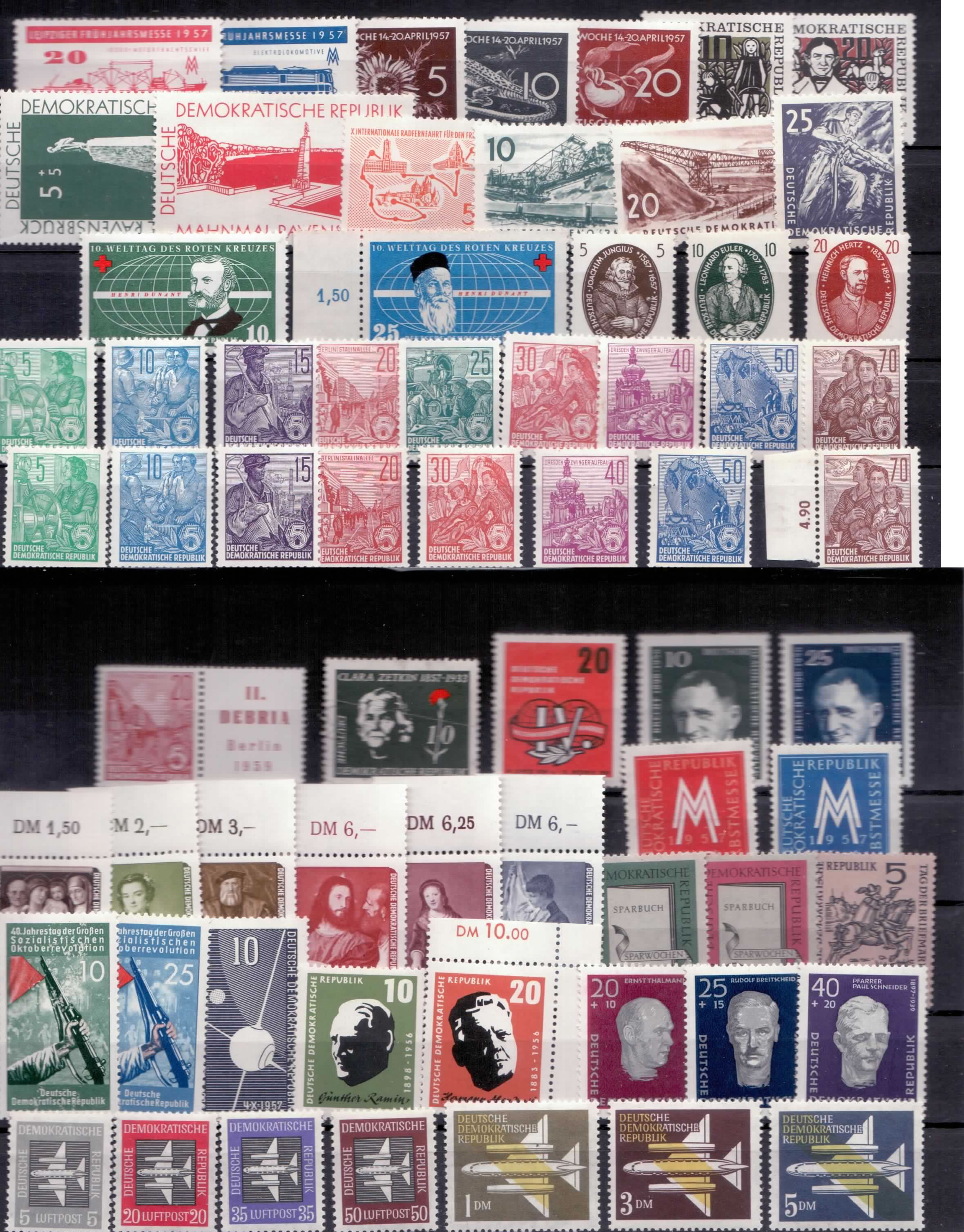 philaseum | Briefmarken DDR Jahrgang 1957 Postfrisch komplett